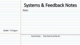 3. ESS Systems and Feedback Notes | PPT
