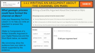 Writing an Argument About the Channel on Mars | PDF