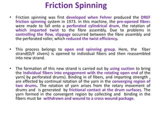 WRAP AND FRICTION SPINNING SYSTEM | PPTX