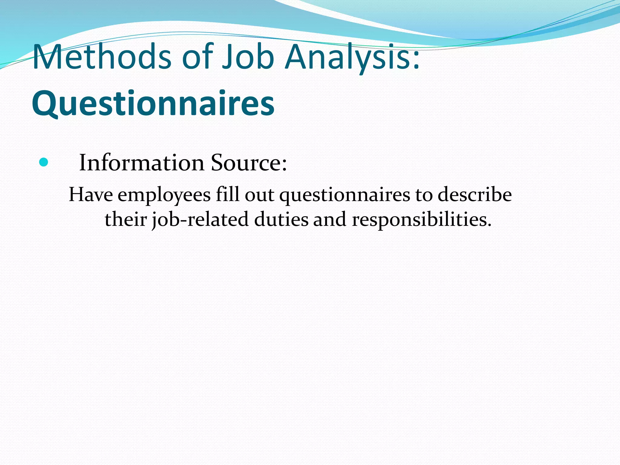 Job analysis | PPTX