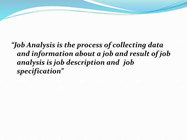 Job analysis | PPTX