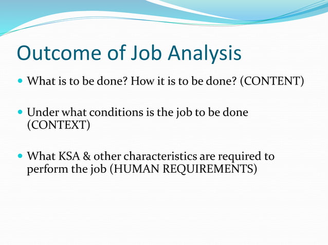 Job analysis | PPTX