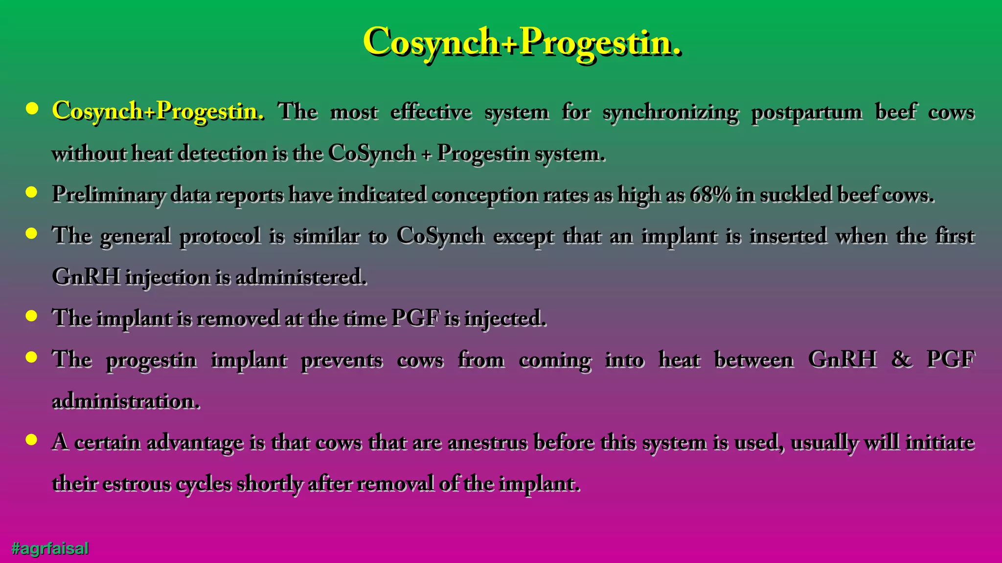 Presentation: Protocols for Synchronization of Estrus | PPT
