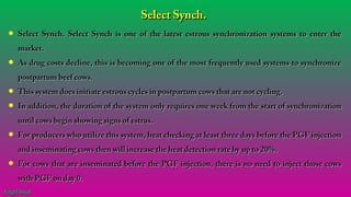 Presentation: Protocols for Synchronization of Estrus | PPT