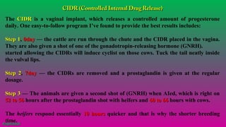 Presentation: Protocols for Synchronization of Estrus | PPT