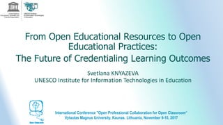 From Open Educational Resources to Open Educational Practices | PPT