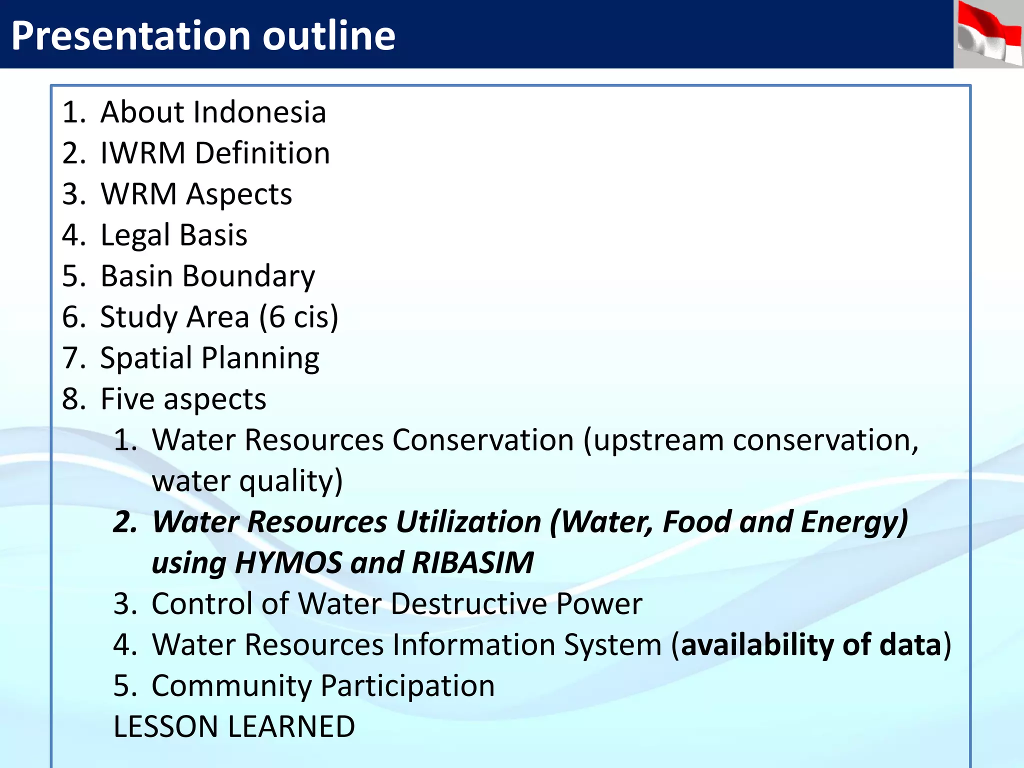 DSD-INT 2017 Basin Water Resources Management Planning in Indonesia ...