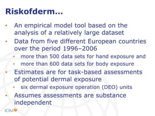Modelling dermal exposure | PPTX