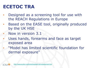 Modelling dermal exposure | PPT