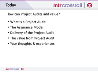 Delivering Assurance - Audit, Mark Reilly, APM ASSURANCE SIG conference ...