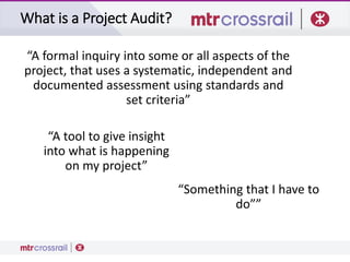 Delivering Assurance - Audit, Mark Reilly, APM ASSURANCE SIG conference ...