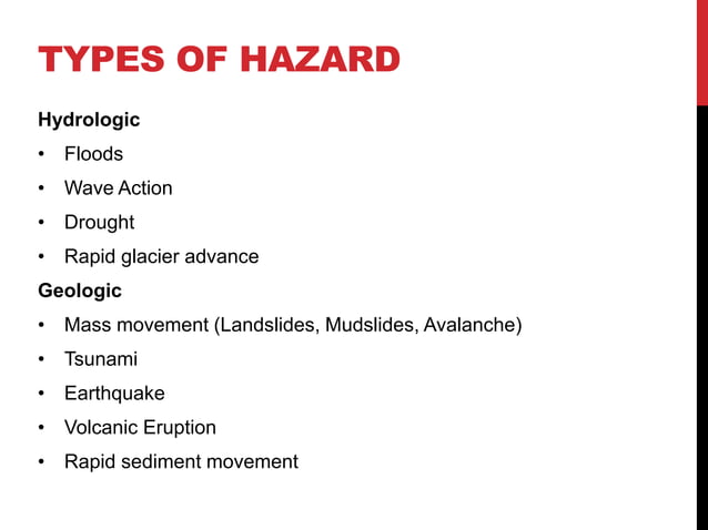 Basic concept of Hazards | PPTX | Geology | Science