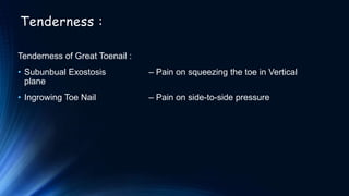 Clinical examination of the foot | PPTX