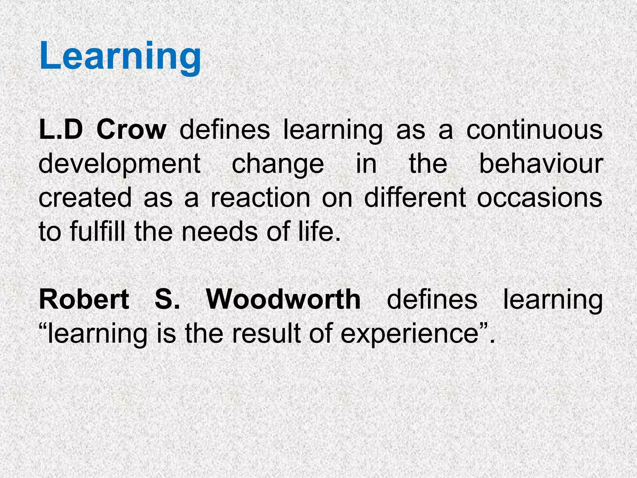Definition of learning | PPT