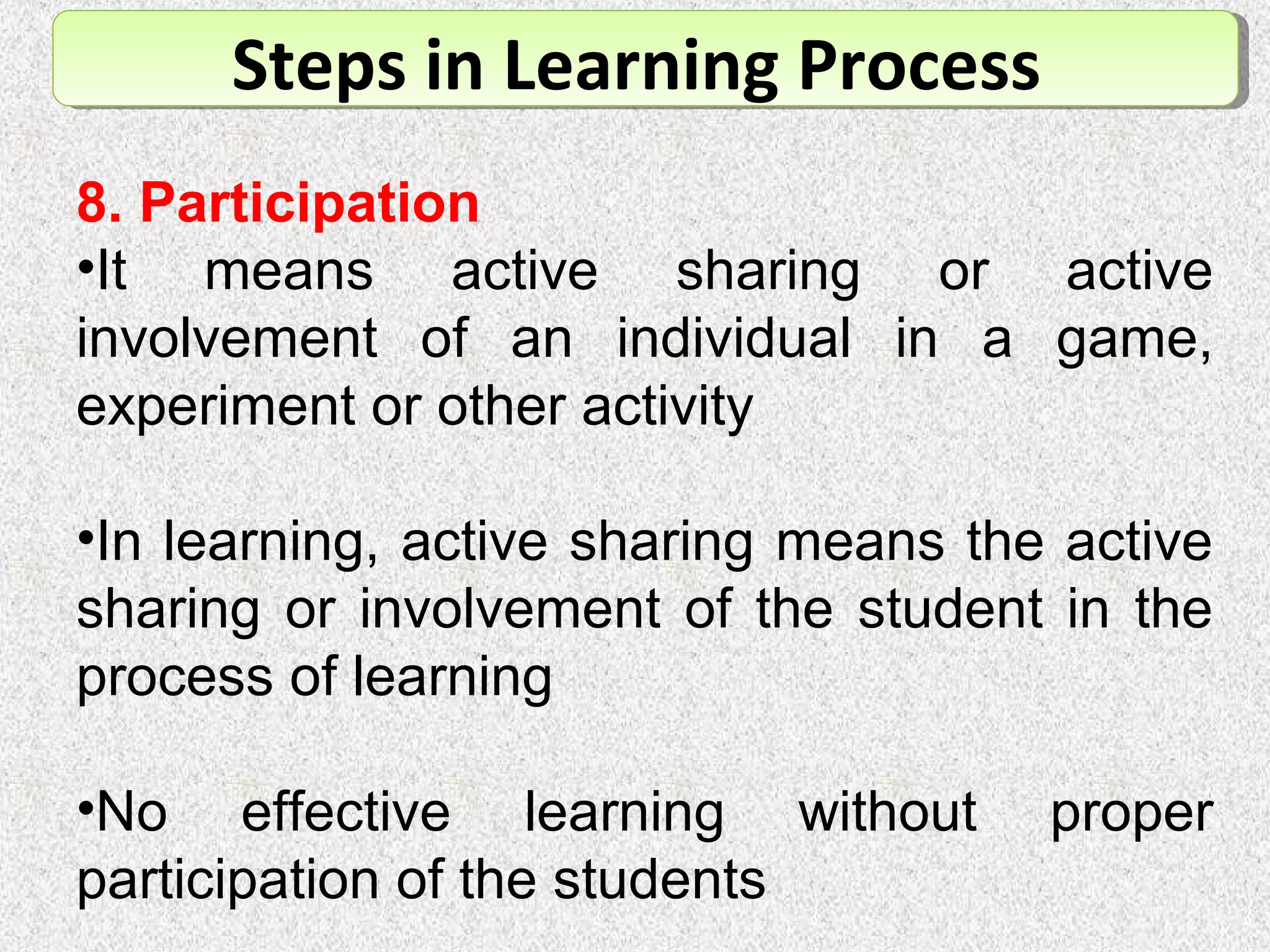 Learning process | PPT