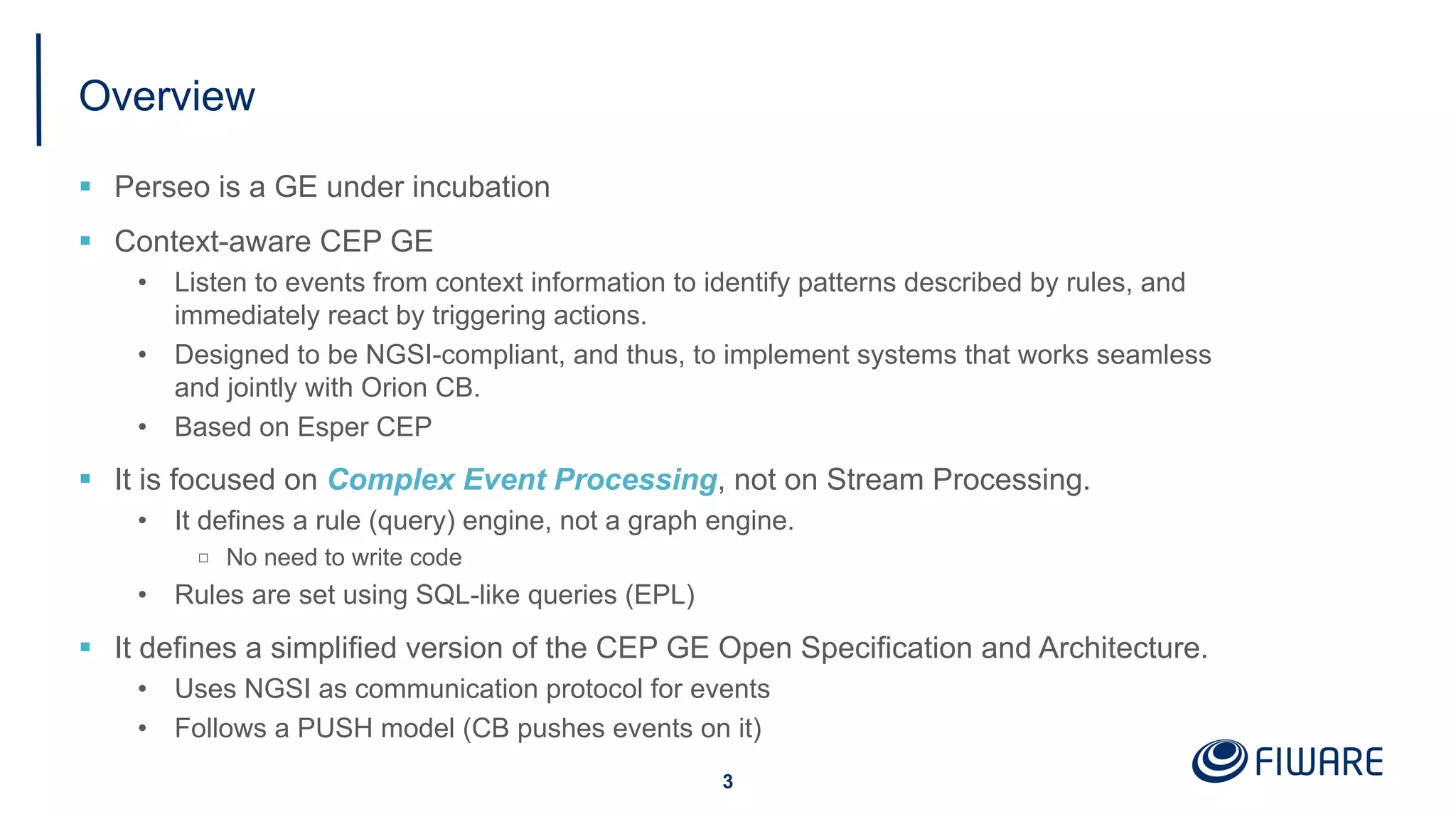 FIWARE Tech Summit - Complex Event Processing in FIWARE | PDF