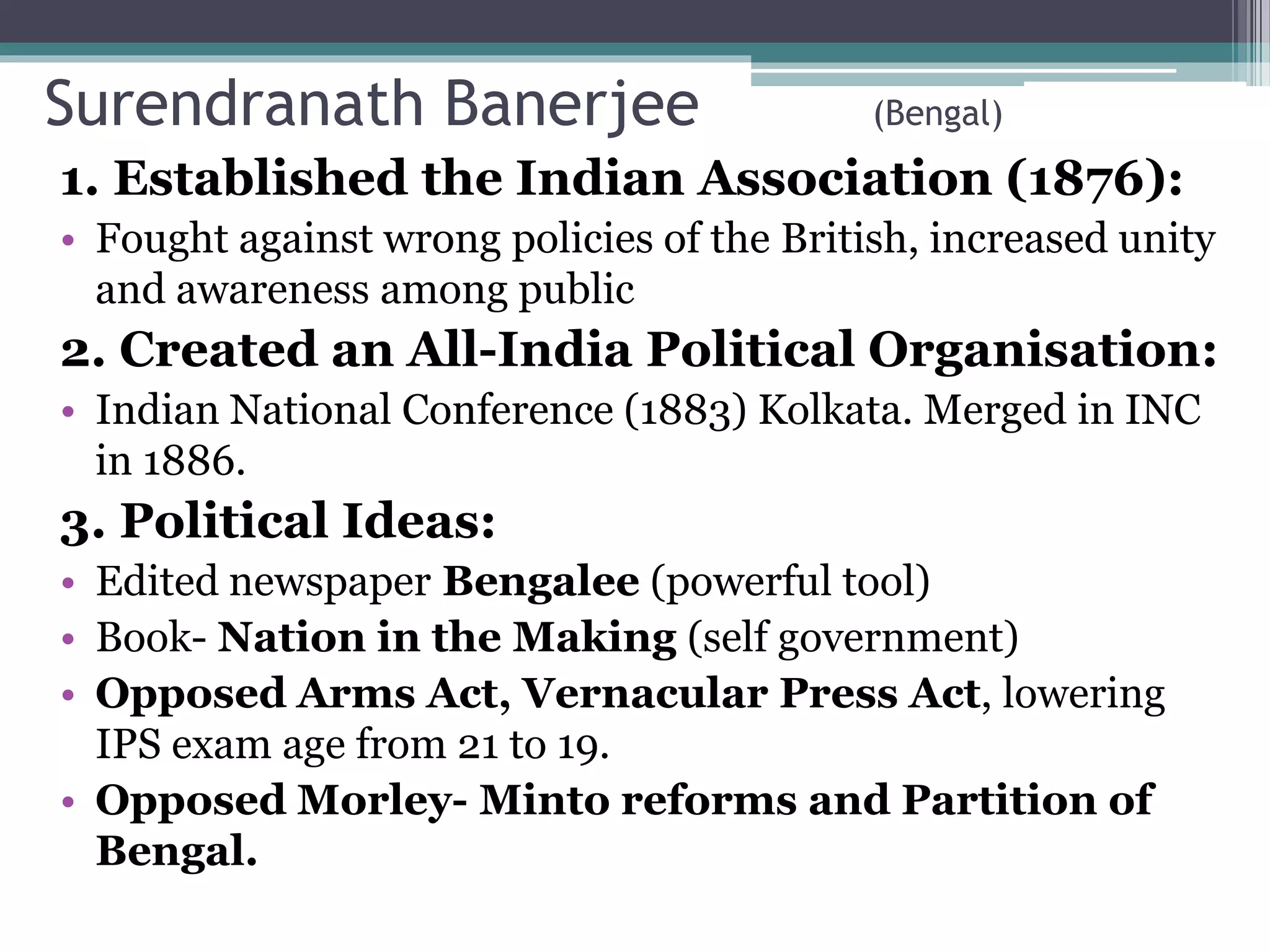 First Phase of Indian National Movement (Objectives & Methods of ...