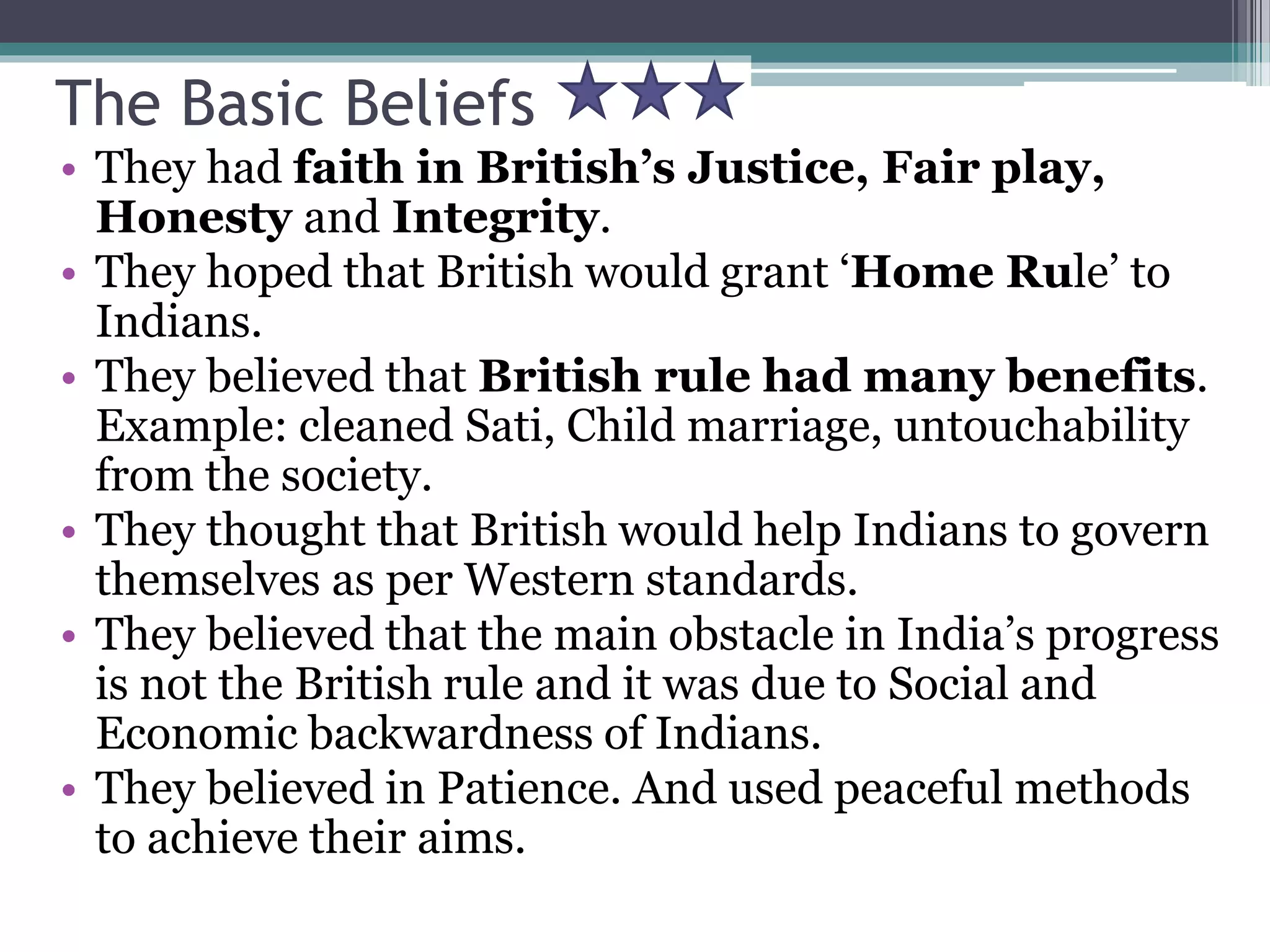 First Phase of Indian National Movement (Objectives & Methods of ...