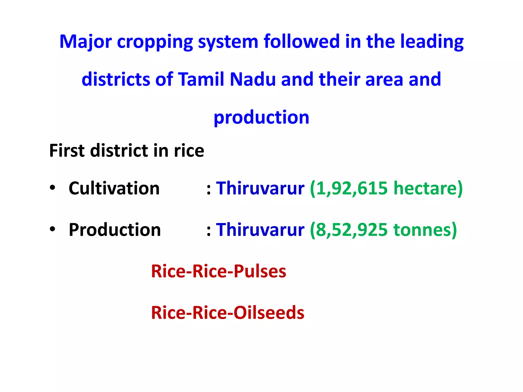 EFFICIENT RICE BASED CROPPING SYSTEM | PPTX