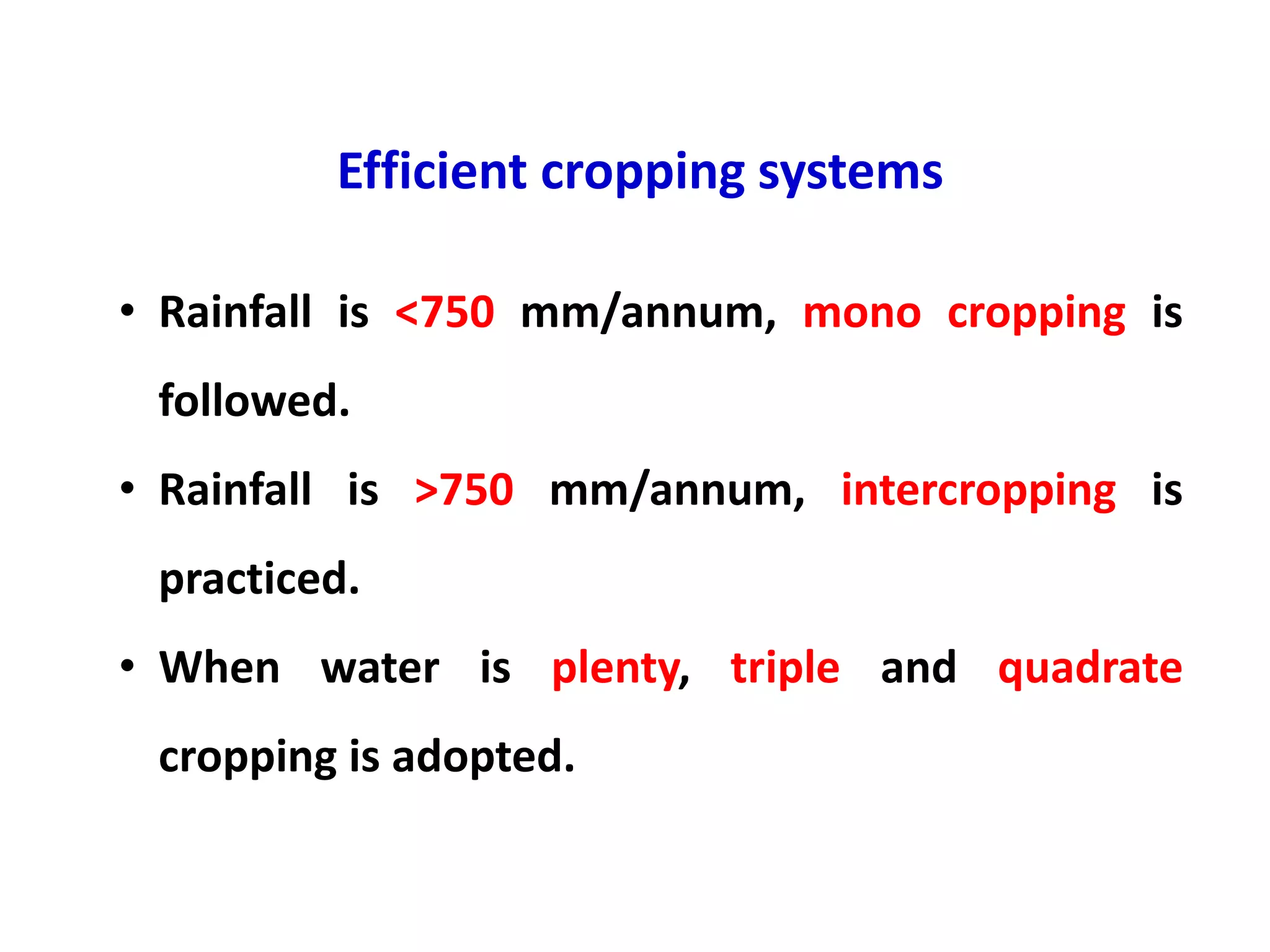 EFFICIENT RICE BASED CROPPING SYSTEM | PPTX