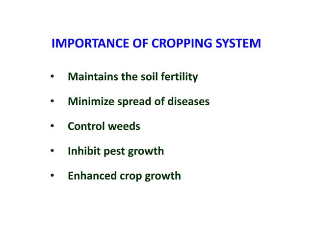 EFFICIENT RICE BASED CROPPING SYSTEM | PPT