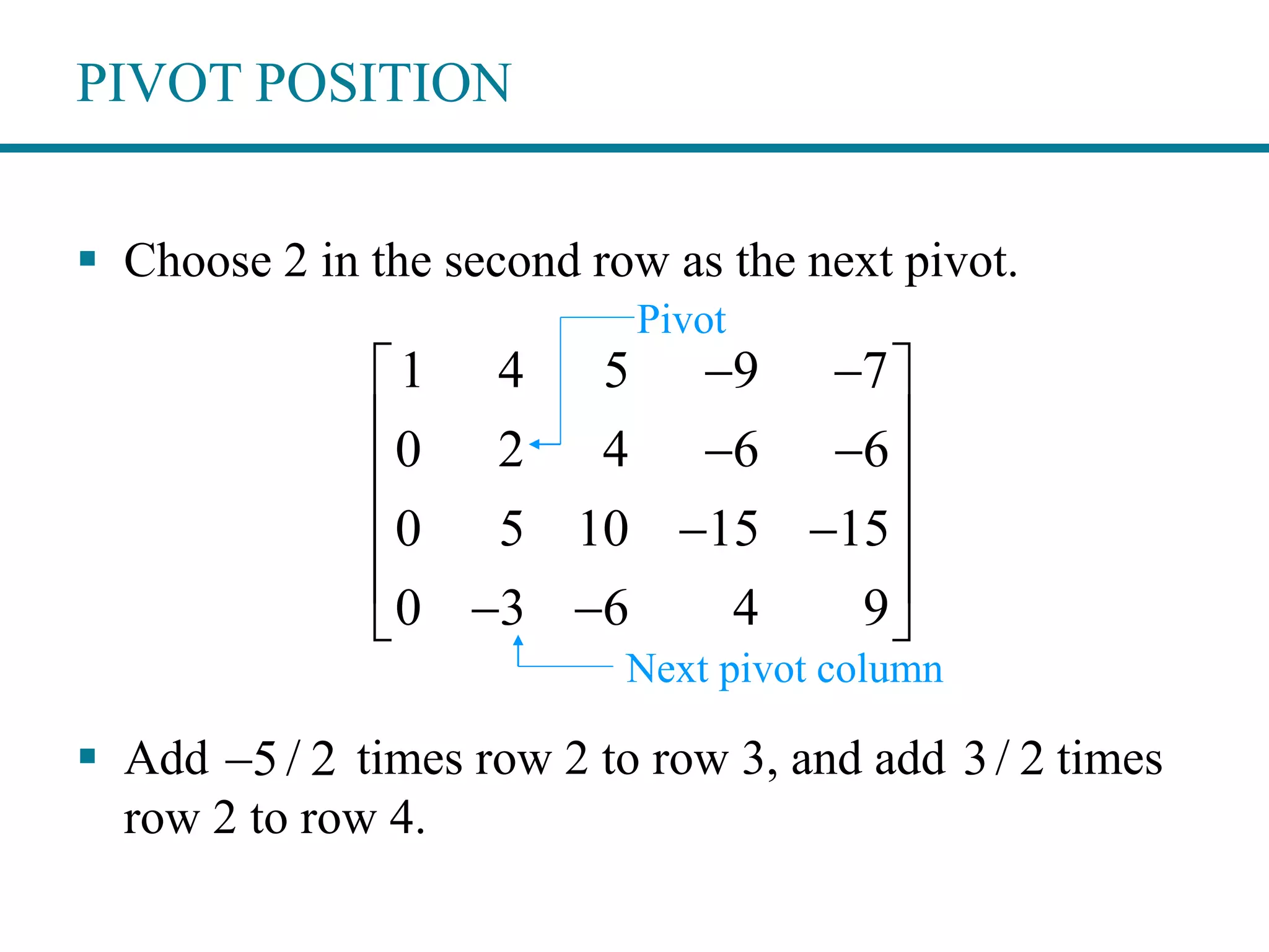 Chapter 3: Linear Systems and Matrices - Part 1/Slides | PPT
