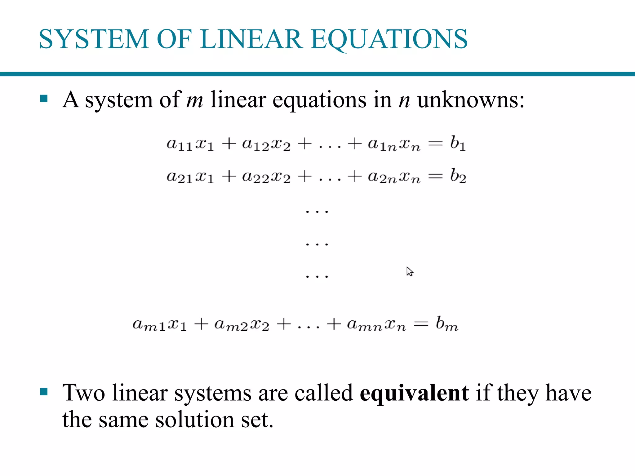 Chapter 3: Linear Systems and Matrices - Part 1/Slides | PPT