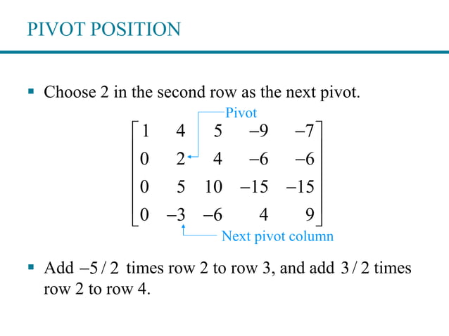 Chapter 3: Linear Systems and Matrices - Part 1/Slides | PPT