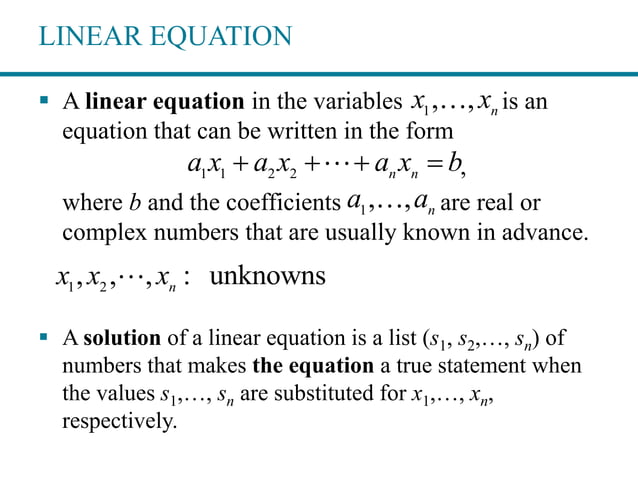 Chapter 3: Linear Systems and Matrices - Part 1/Slides | PPT