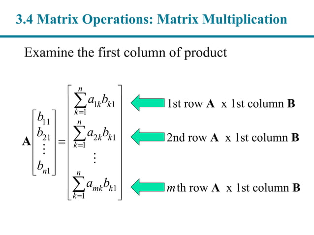 Chapter 3: Linear Systems and Matrices - Part 2/Slides | PPT