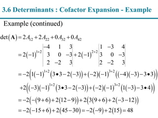 Chapter 3: Linear Systems and Matrices - Part 3/Slides | PDF