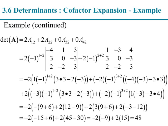 Chapter 3: Linear Systems and Matrices - Part 3/Slides | PDF