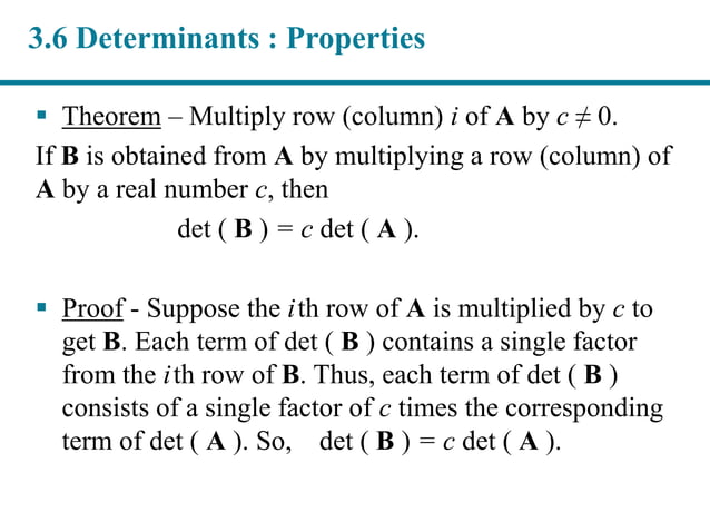 Chapter 3: Linear Systems and Matrices - Part 3/Slides | PDF