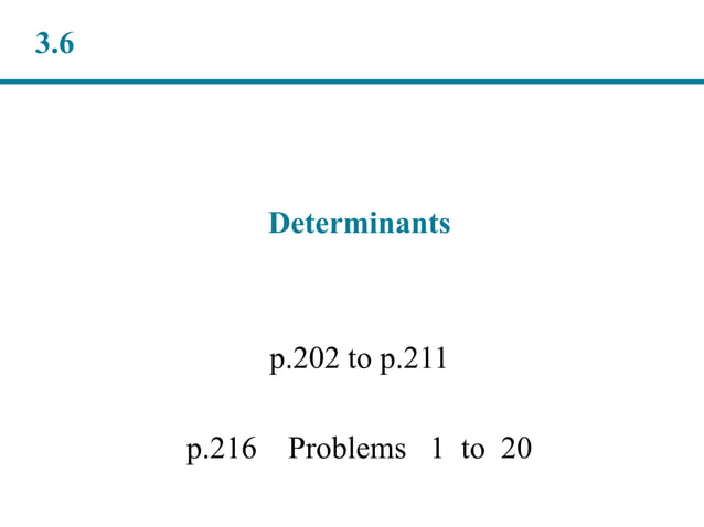 Chapter 3: Linear Systems and Matrices - Part 3/Slides | PDF