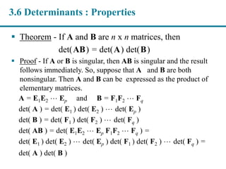 Chapter 3: Linear Systems and Matrices - Part 3/Slides | PDF