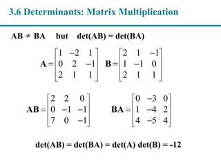 Chapter 3: Linear Systems and Matrices - Part 3/Slides | PDF