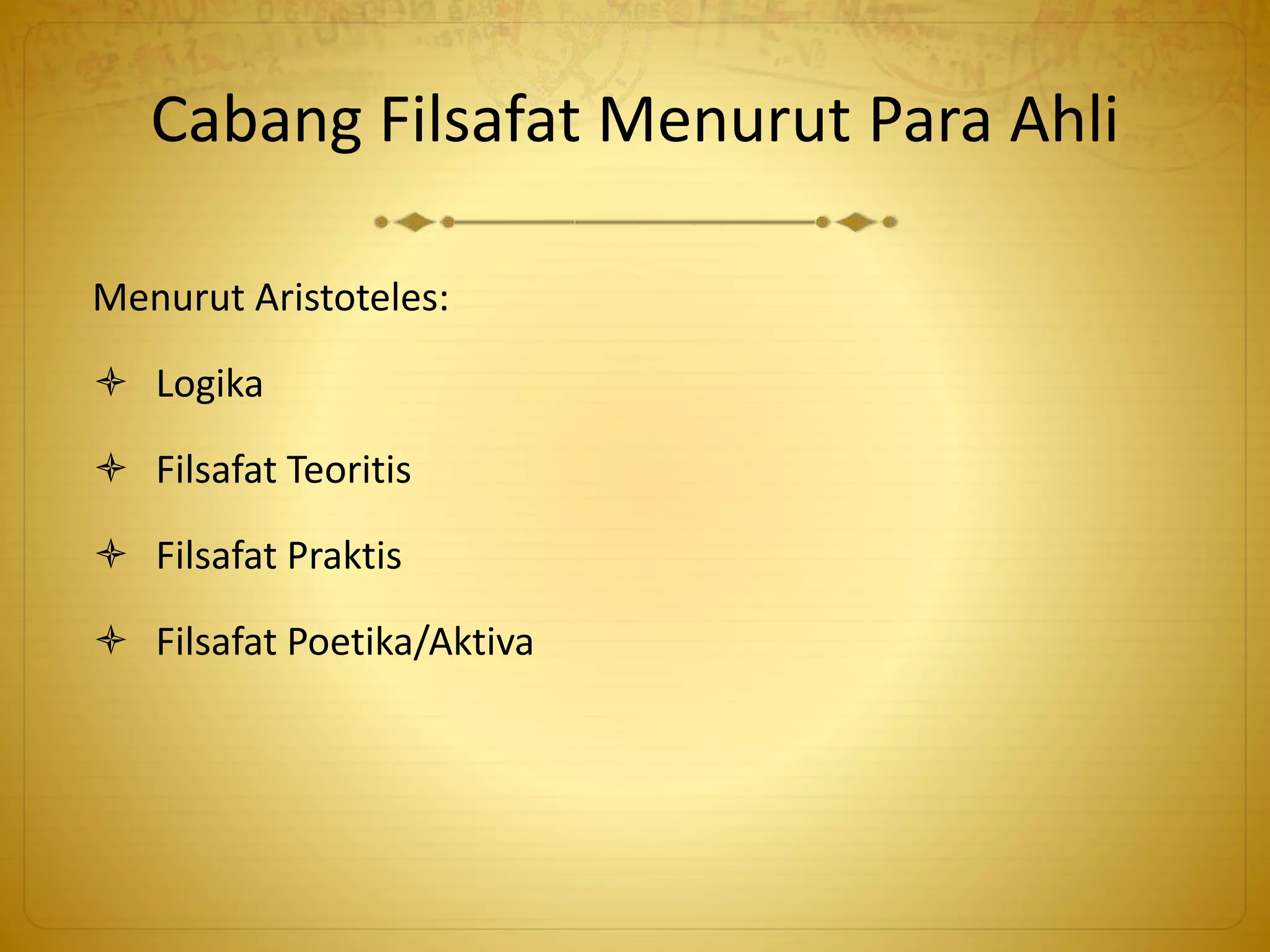 cabang cabang filsafat (struktur filsafat) | PPTX