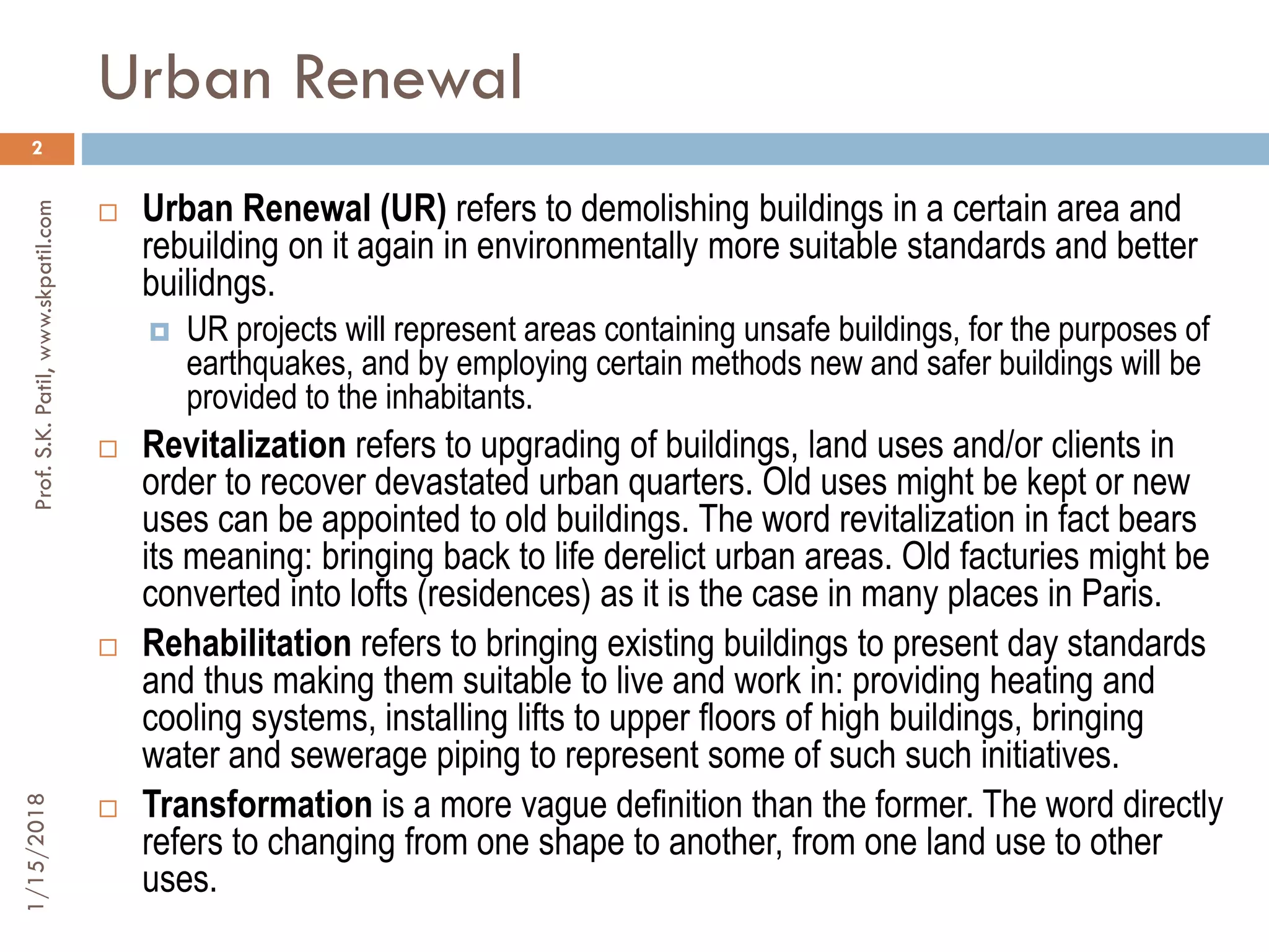3.6 urban renewal | PDF