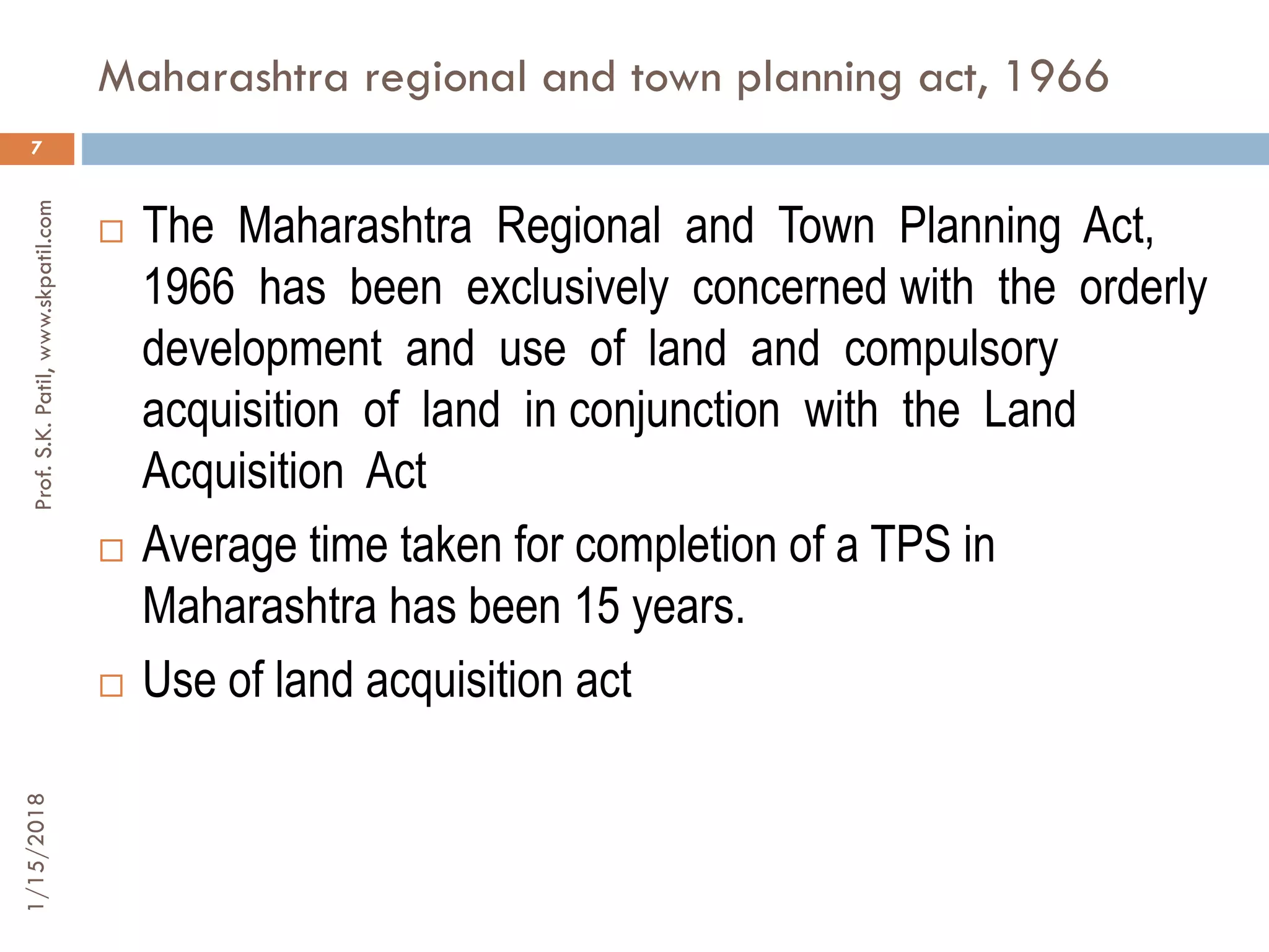 3.2 Maharashtra regional town planning act | PDF
