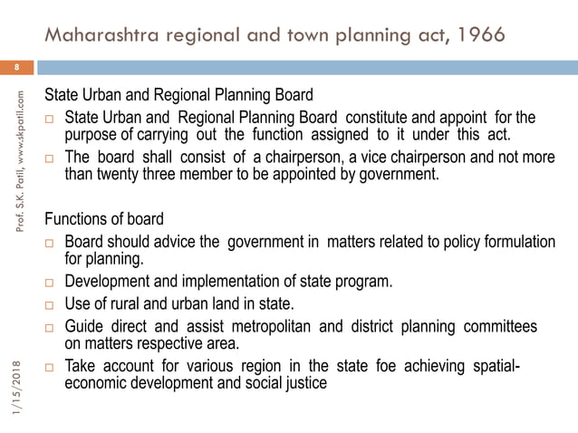 3.2 Maharashtra regional town planning act | PDF