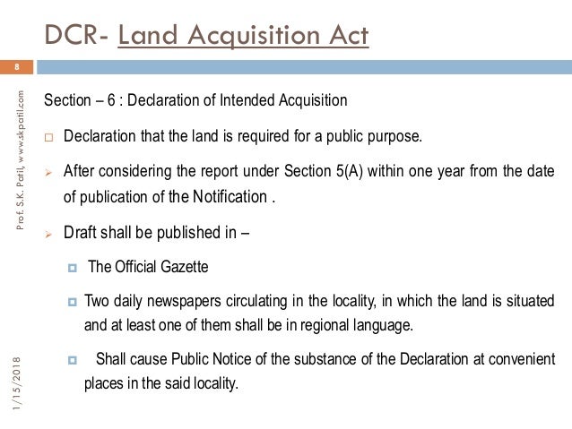 3 3 Land Acquisition Act