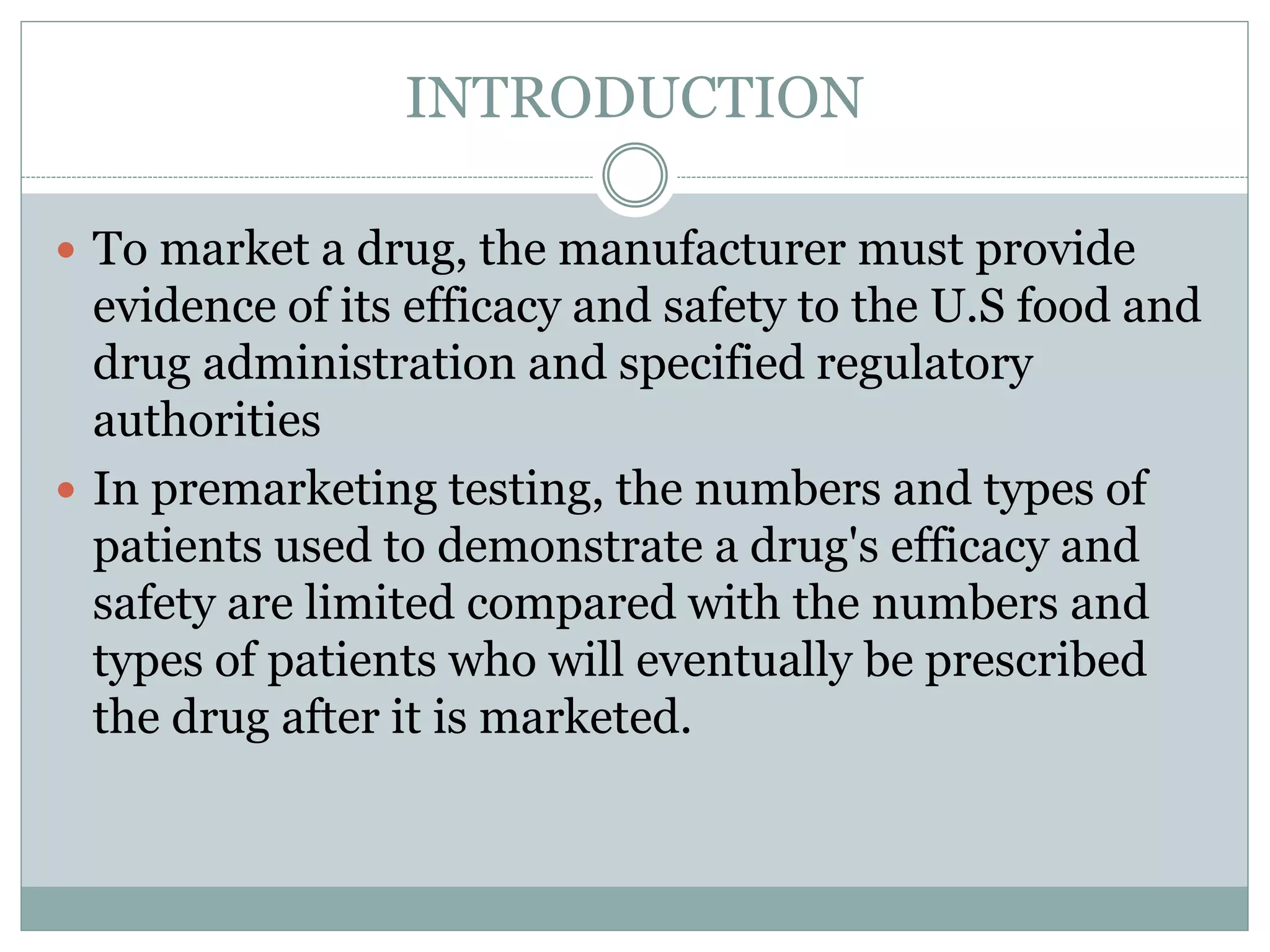 Post marketing surveilance | PPTX | Pharmaceutical Industry | Industries
