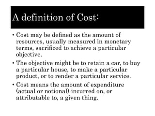 Nature of Costs | PPTX