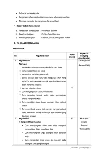 3.4 menerapkan logika, dan operasi perhitungan data | DOC