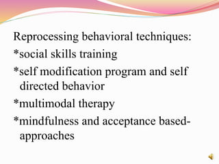 Application : Therapeutic Techniques and Procedure | PPTX