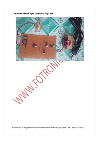 3.automatic street light abstract | PDF