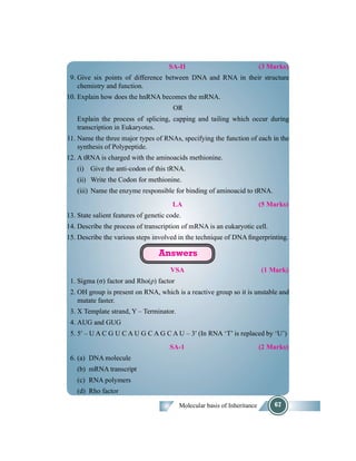 Genetics : Molecular basis of Inheritance | PDF
