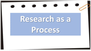 Research process and Ethics of Research | PPTX