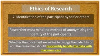 Research process and Ethics of Research | PPTX