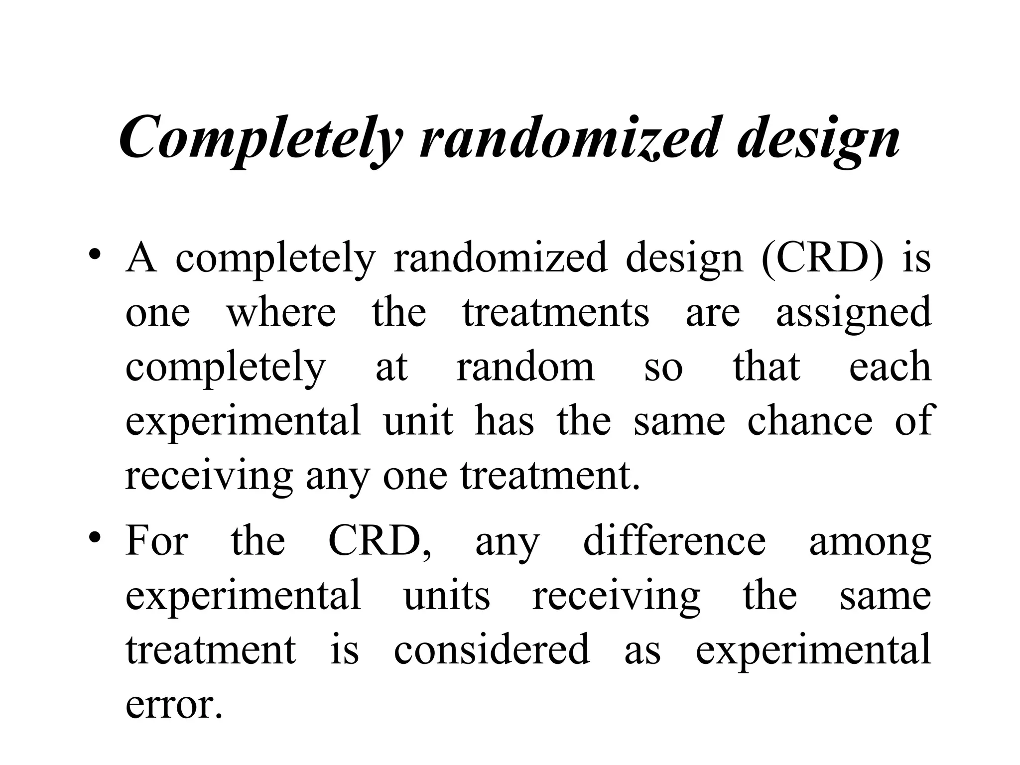 Randomized complete block design - Dr. Manu Melwin Joy - School of ...